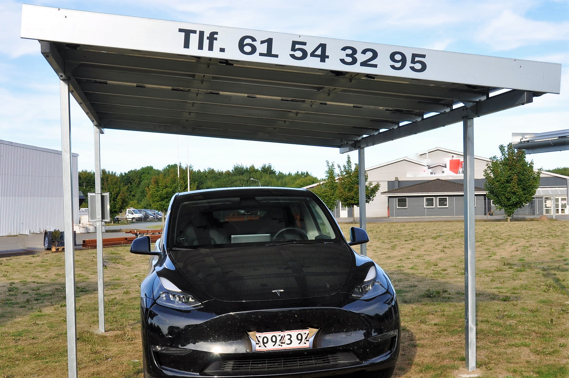 Enkelt carport – Solcellecarporte.dk